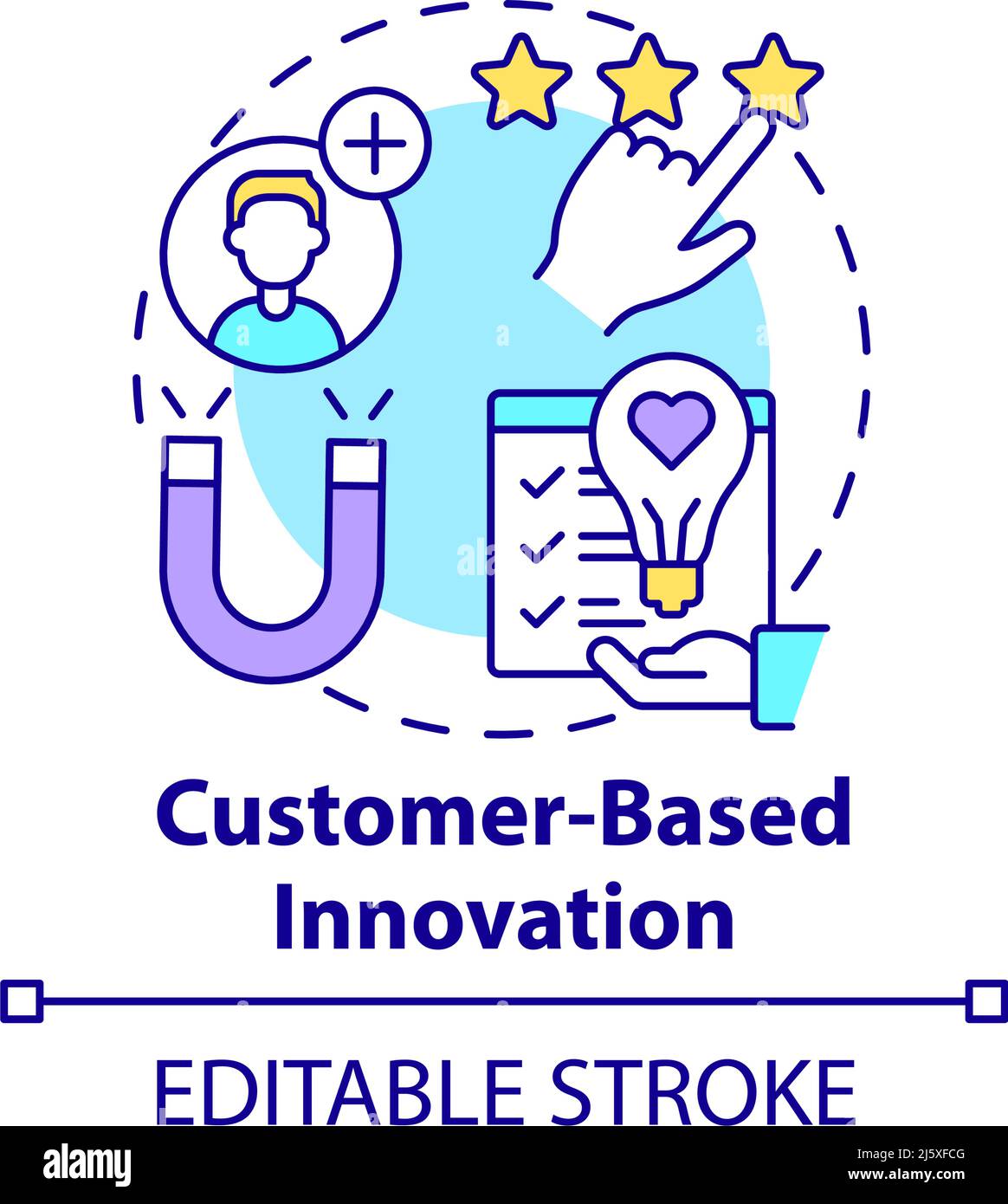 Customer-based innovation concept icon Stock Vector Image & Art - Alamy