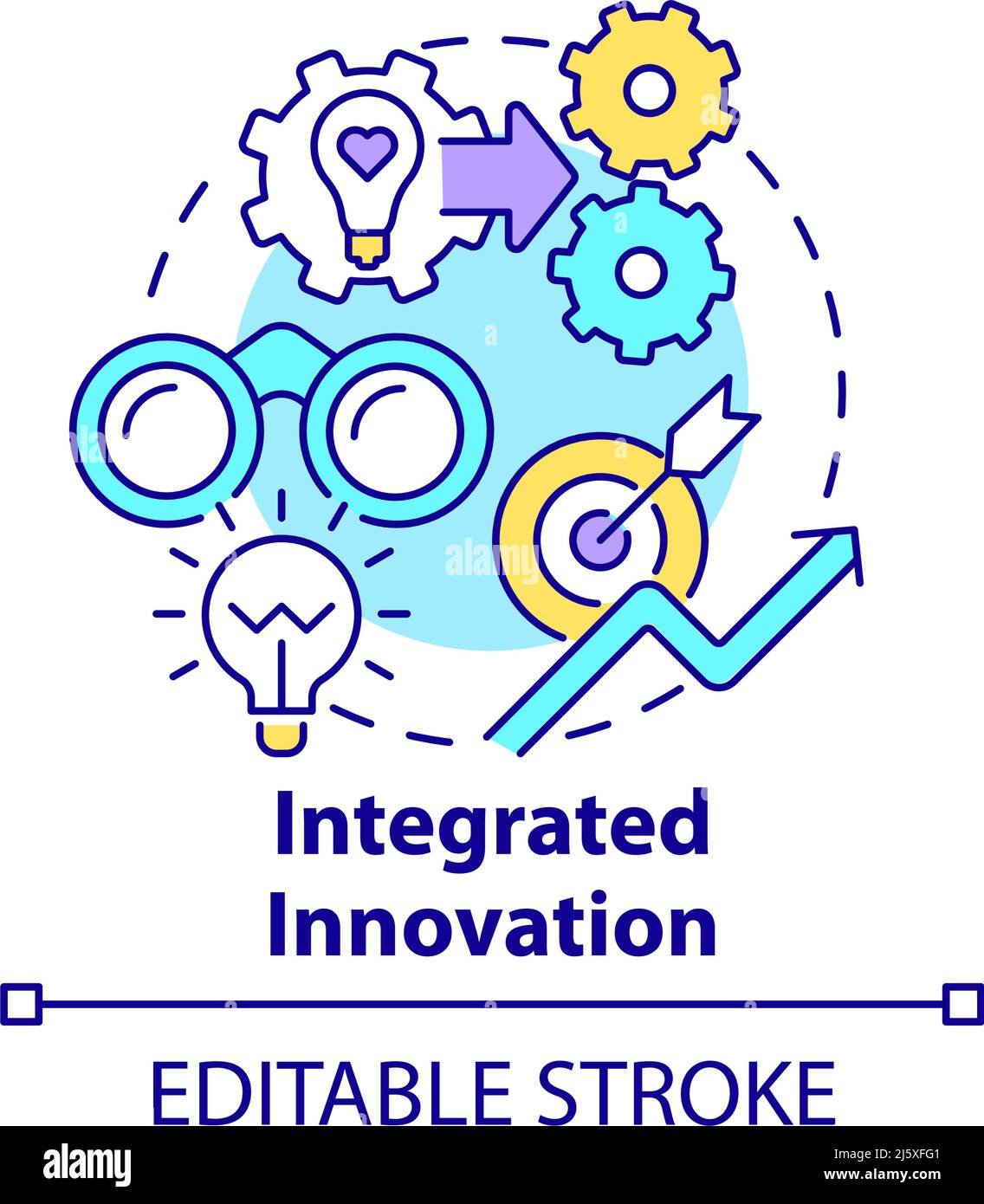 Integrated innovation concept icon Stock Vector Image & Art - Alamy