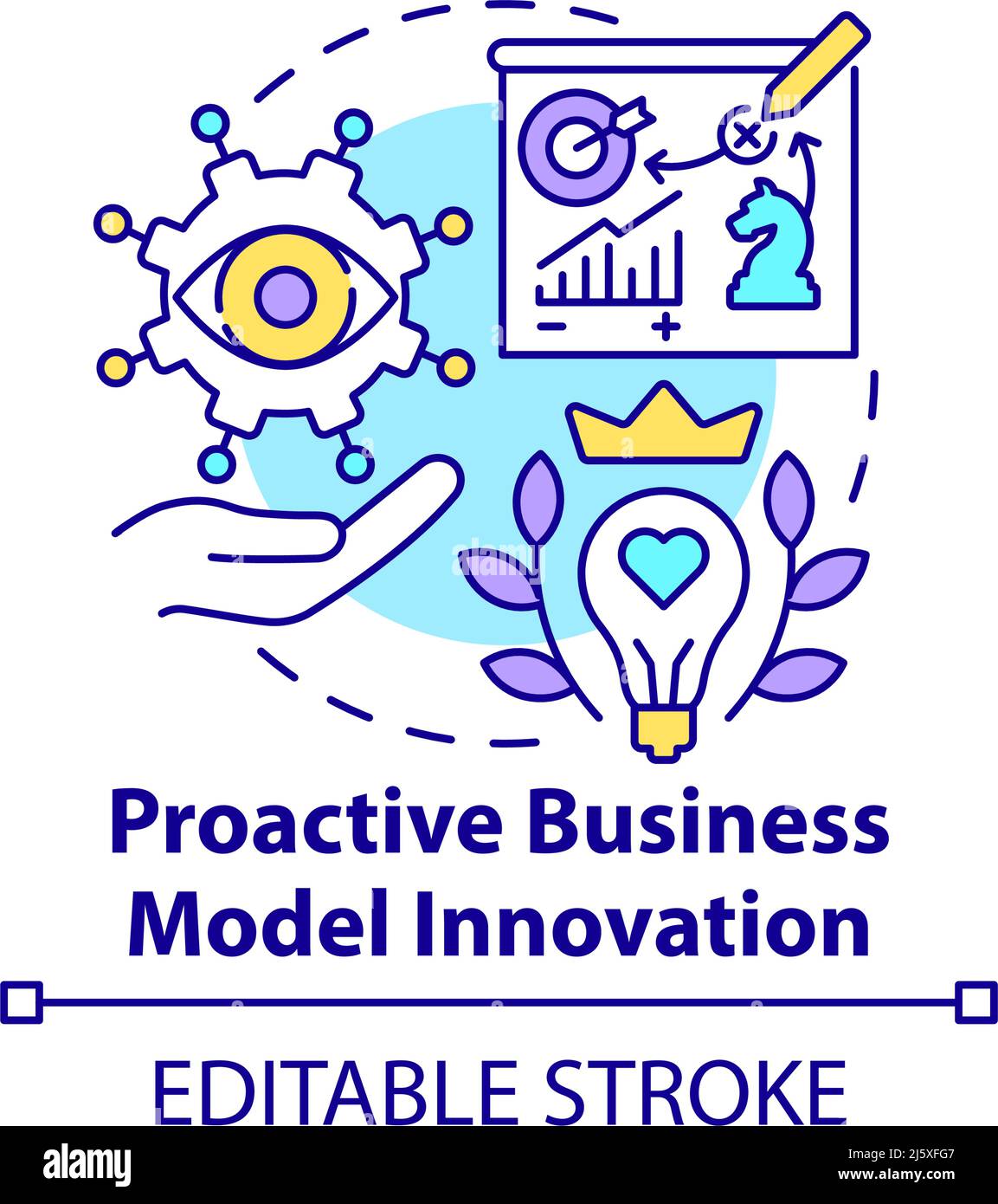 Proactive business model innovation concept icon Stock Vector Image ...