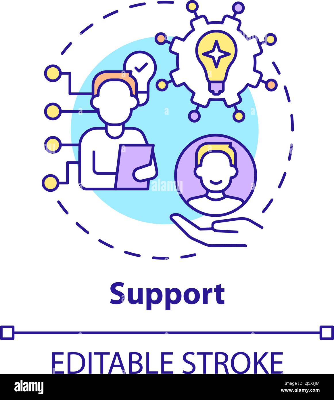 Support concept icon Stock Vector Image & Art - Alamy