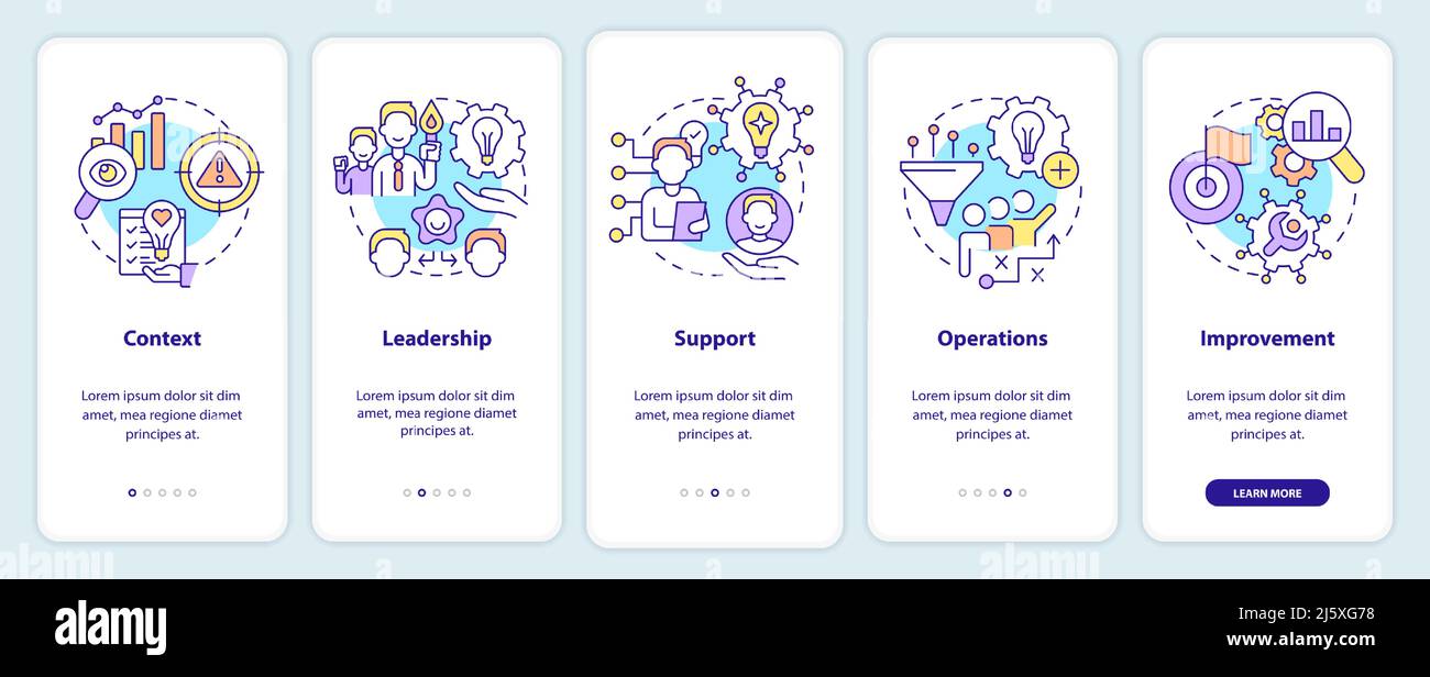 Innovation management key elements onboarding mobile app screen Stock Vector Image & Art - Alamy