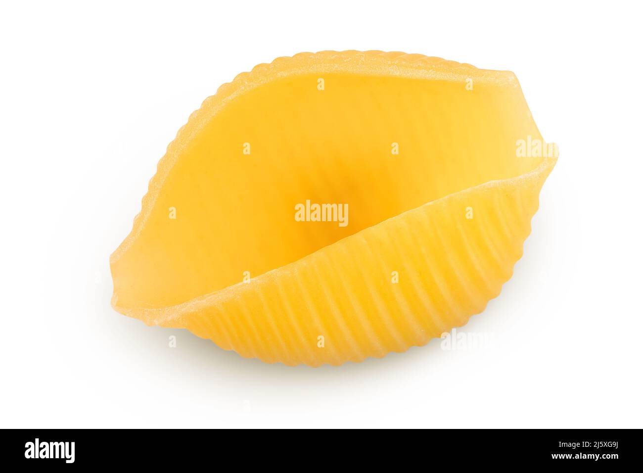 Uncooked dried conchiglie. Raw organic shell pasta isolated on white ...