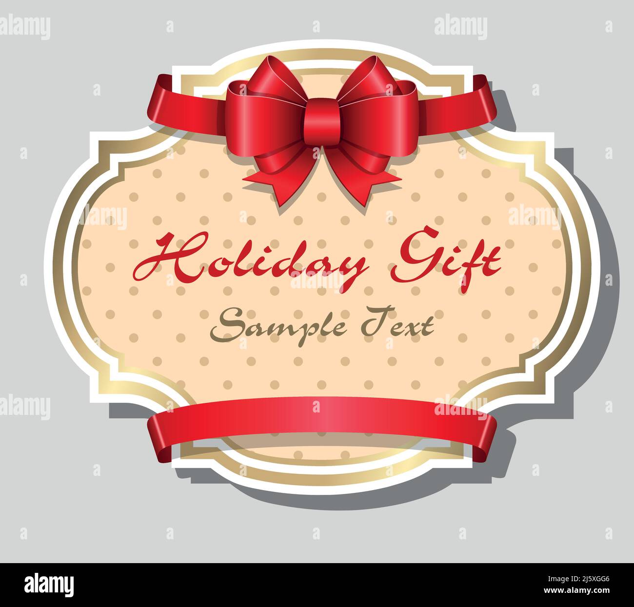 Holiday gift card design template vector illustration Stock Vector ...