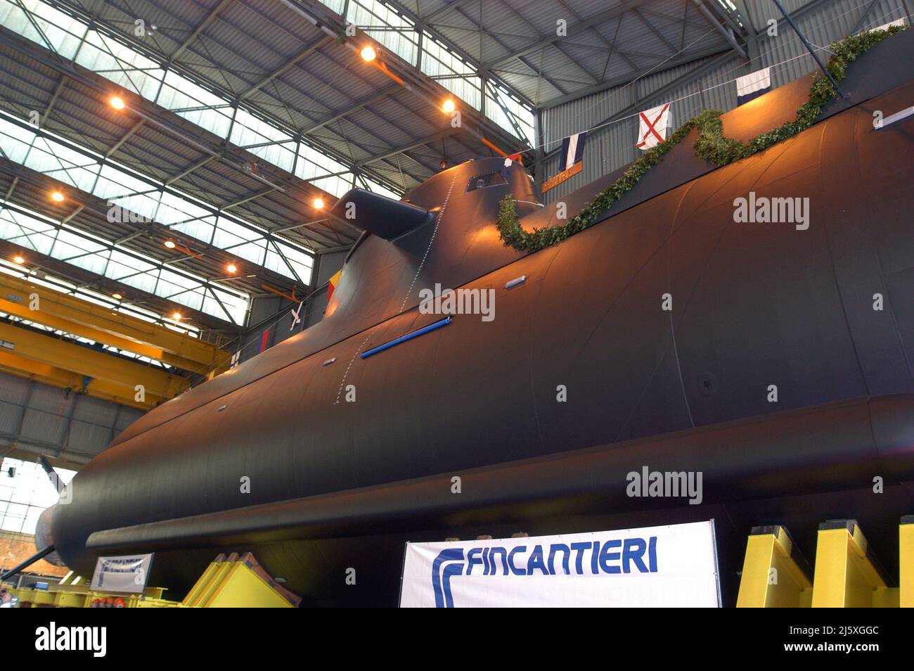 Launch of the Scirè submarine for the Italian Navy at the Fincantieri ...