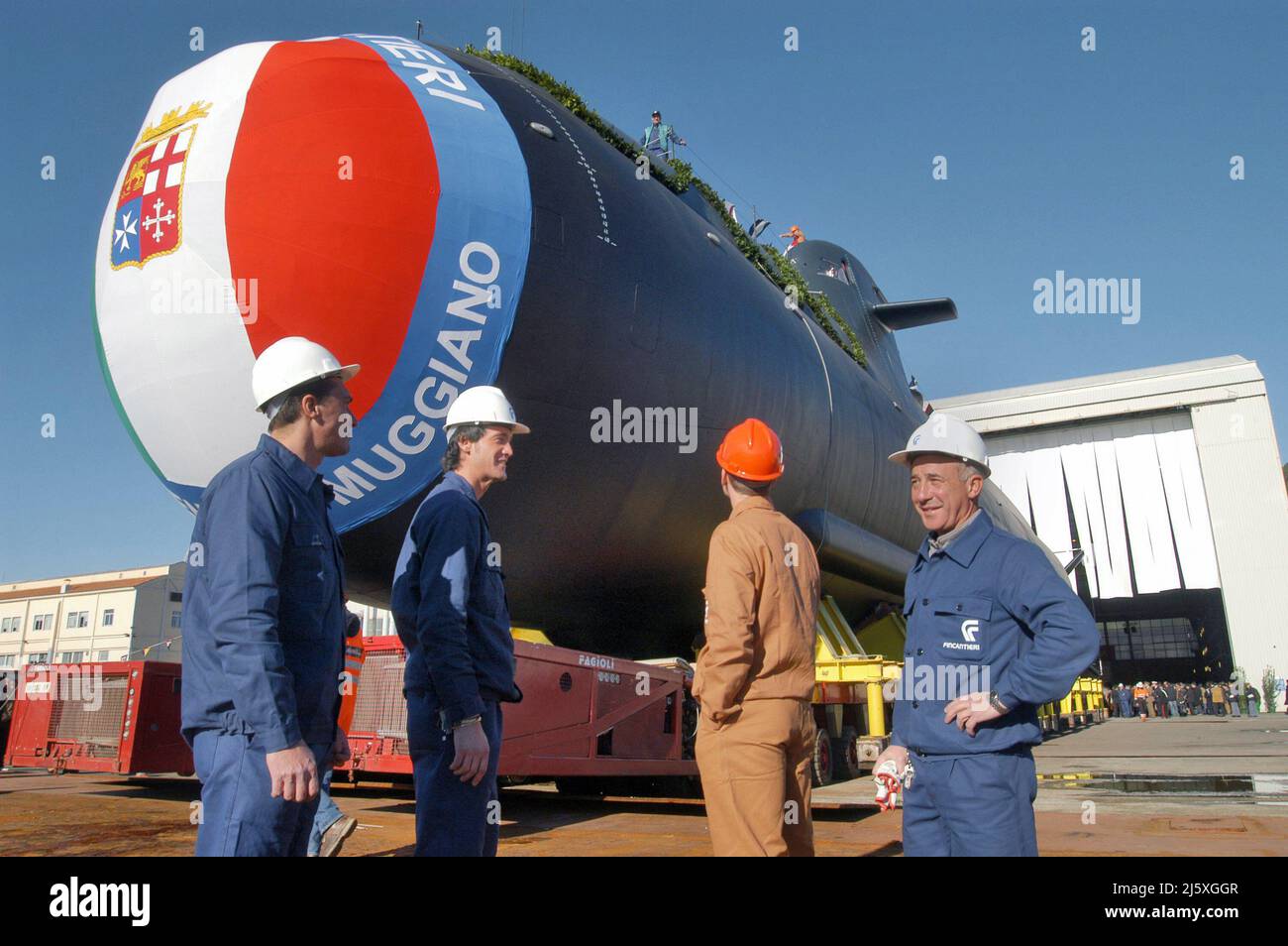 Launch of the Scirè submarine for the Italian Navy at the Fincantieri ...