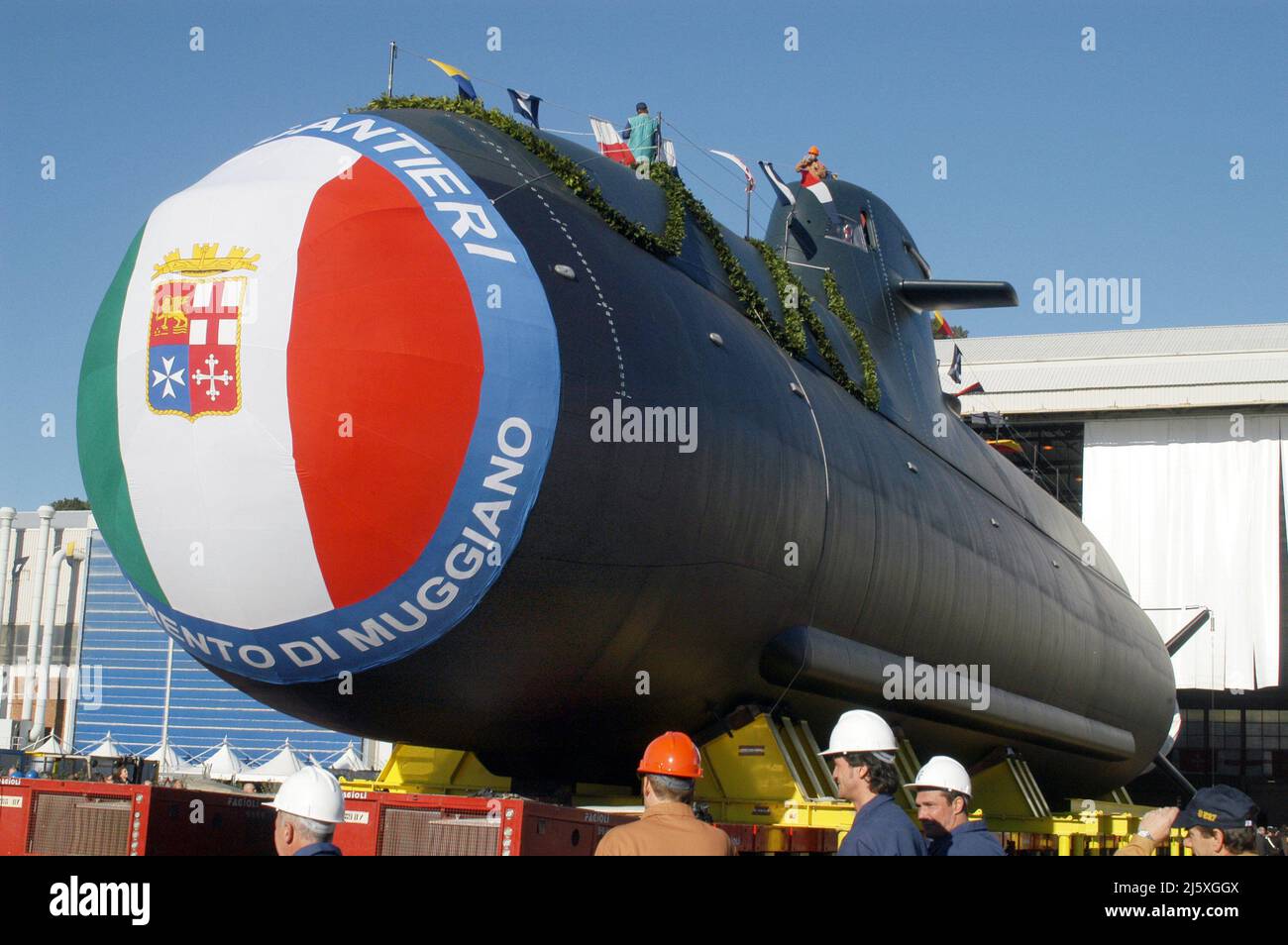 Launch of the Scirè submarine for the Italian Navy at the Fincantieri ...