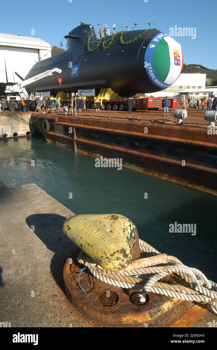 Launch of the Scirè submarine for the Italian Navy at the Fincantieri ...