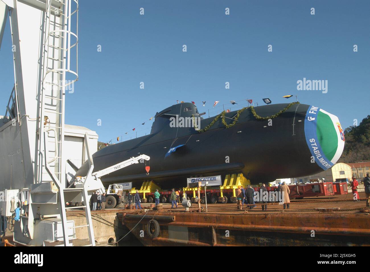 Launch of the Scirè submarine for the Italian Navy at the Fincantieri ...