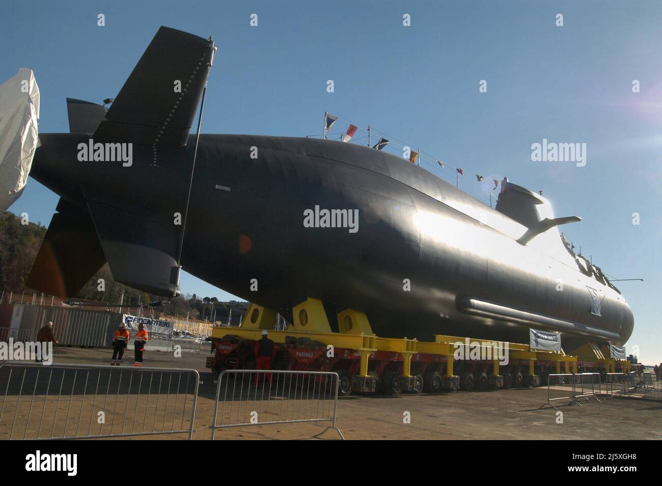 Launch of the Scirè submarine for the Italian Navy at the Fincantieri ...