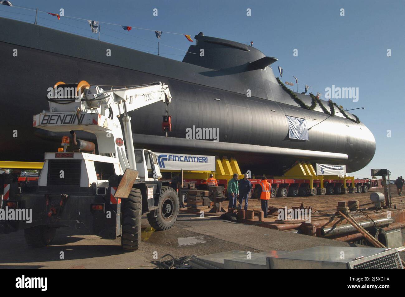 Launch of the Scirè submarine for the Italian Navy at the Fincantieri ...