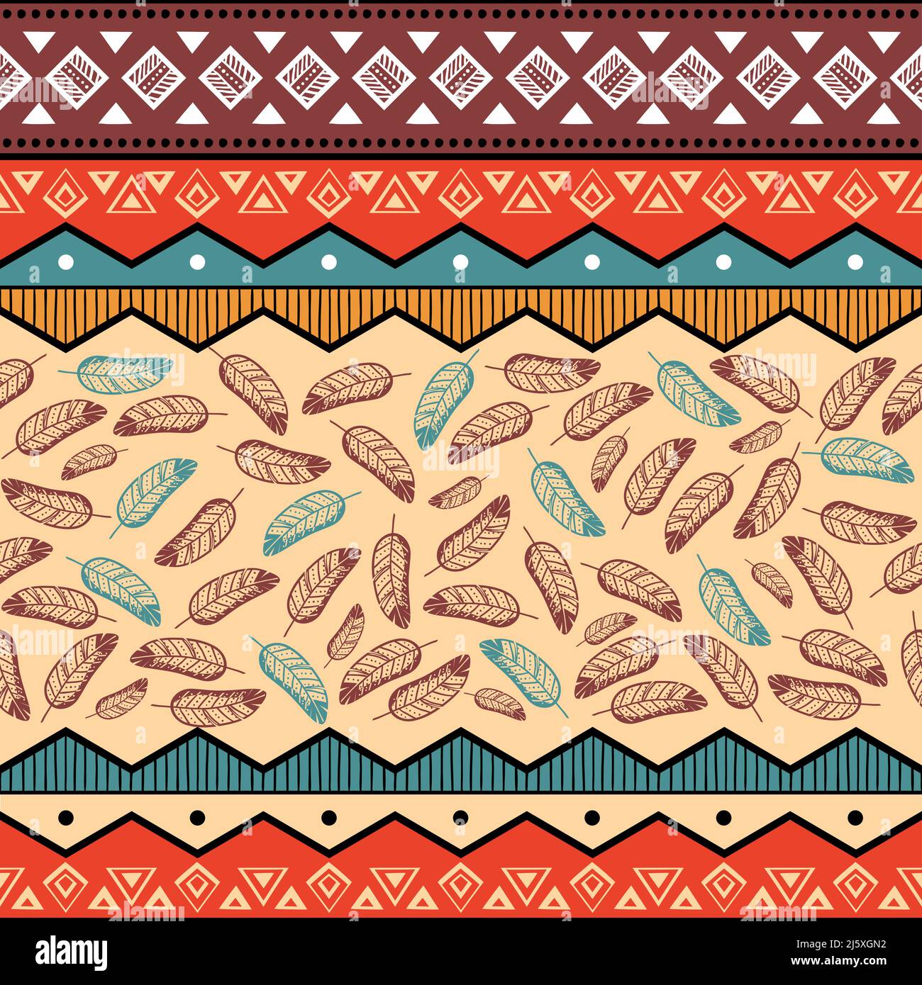 Ethnic tribal abstract pattern background vector illustration Stock ...
