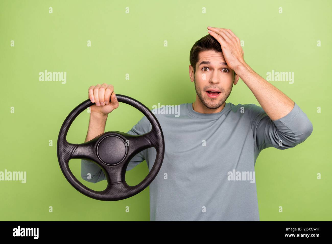 Guy head on steering wheel hi-res stock photography and images - Alamy