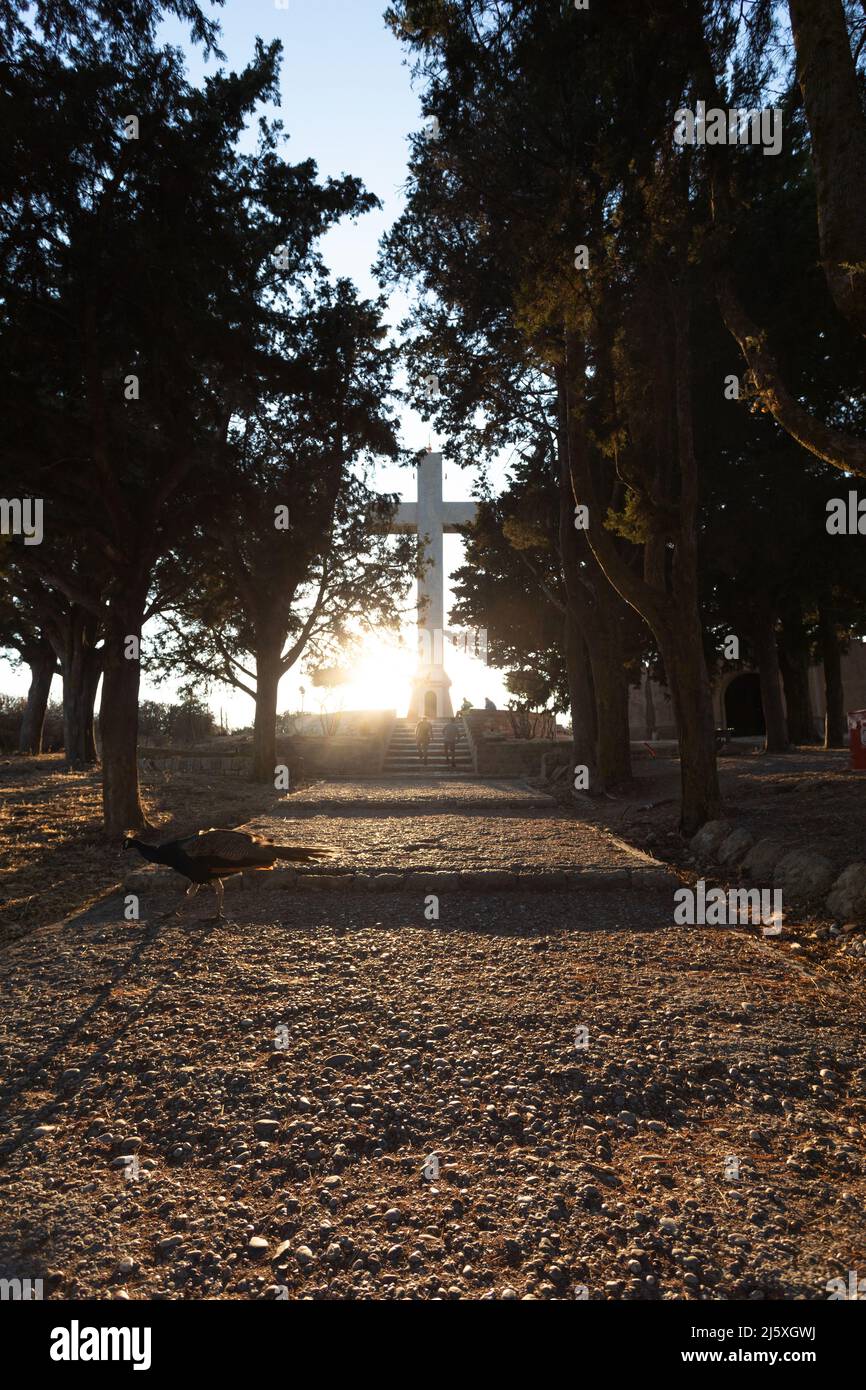 Cross on the Mount Filerimos, Greece, Rhodes Stock Photo - Alamy