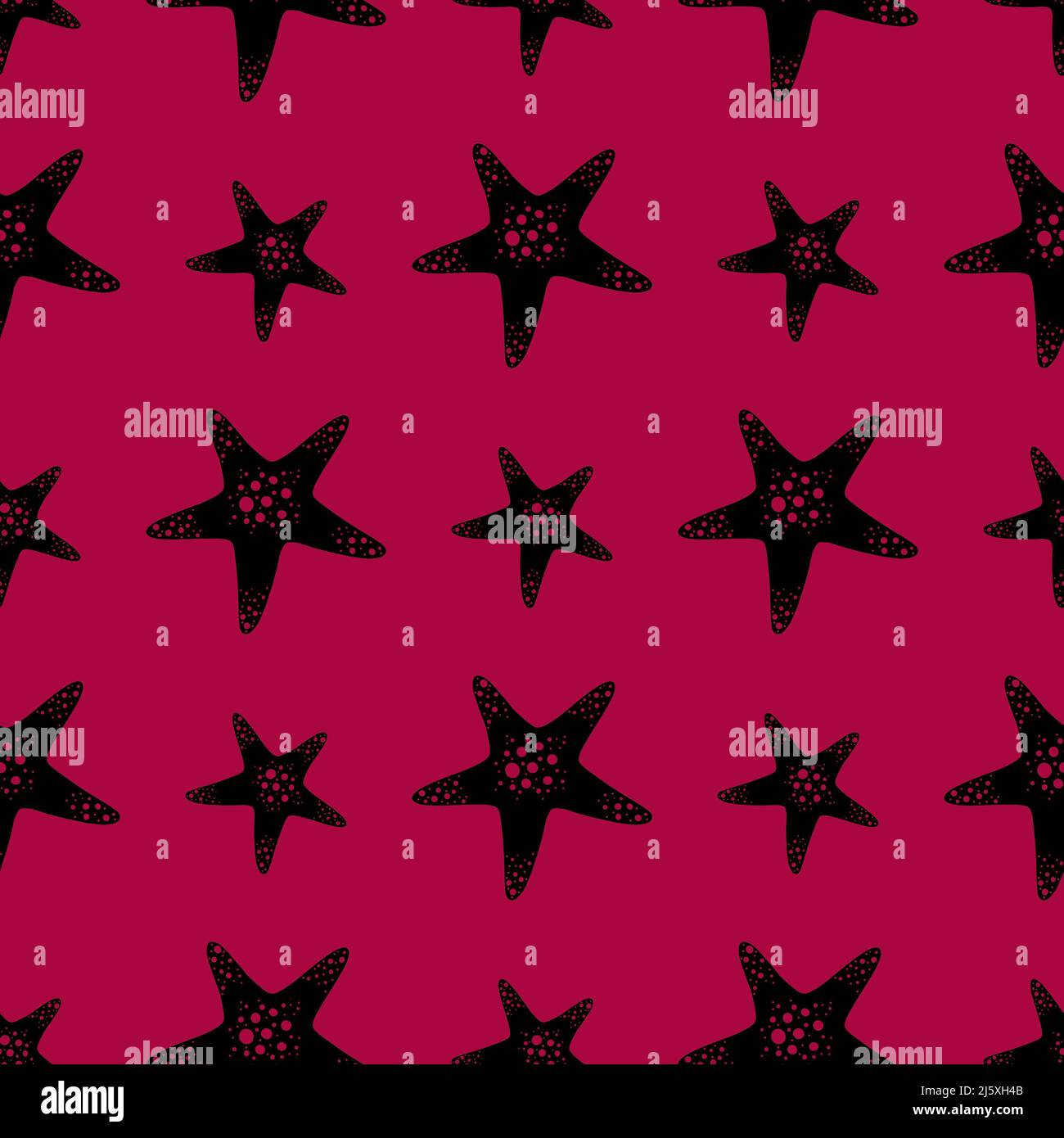 Summer seamless sea star pattern for fabrics and textiles and packaging ...