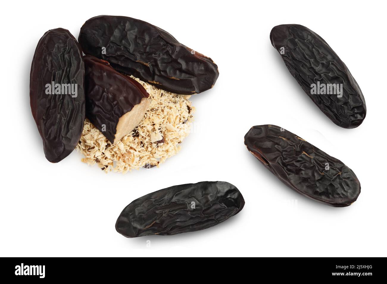 Tonka bean isolated on white background with clipping path and full ...