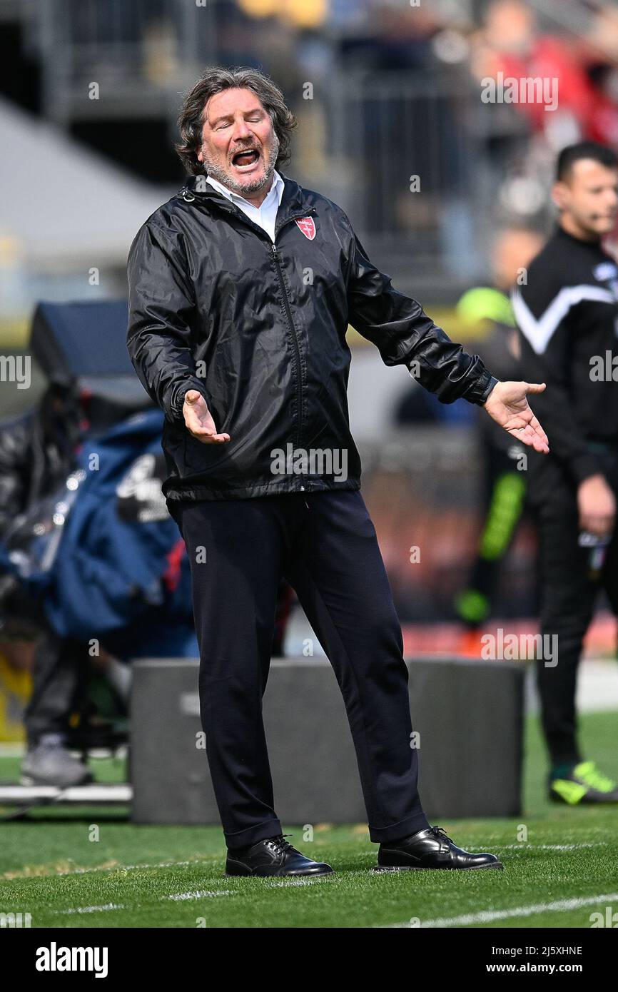 Frosinone city, Italy. 25 April 2022, Giovanni Stroppa coach of AC ...
