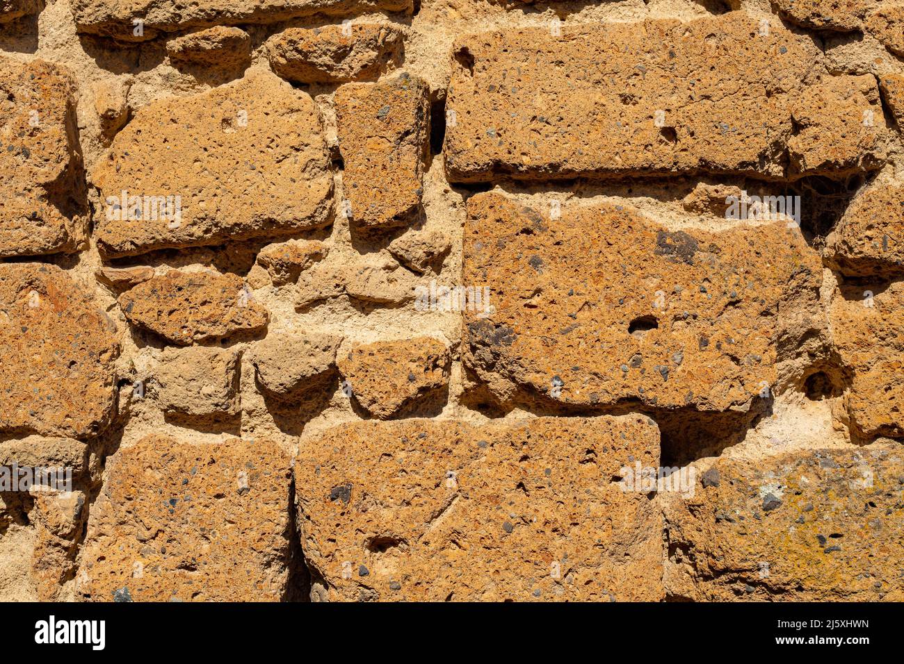 Old stone wall volcanic tuff bricks for exterior and interior wall ...