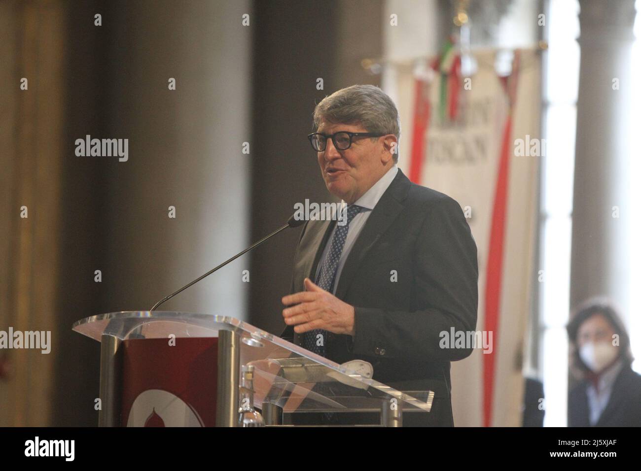 Firenze, Italy. 25th Apr, 2022. Demonstration in Florence, to celebrate ...