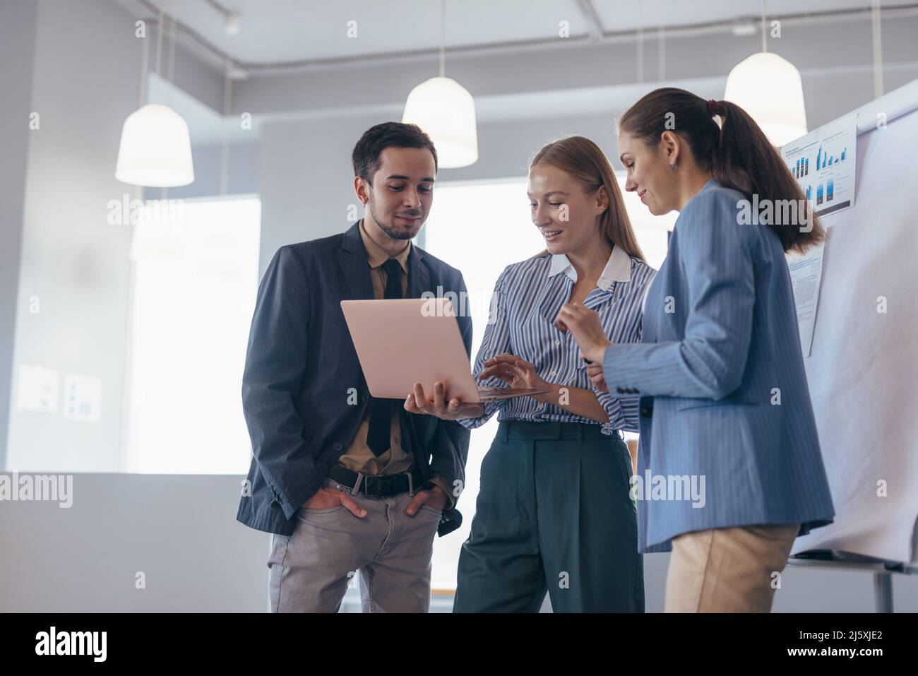 Team young professionals having conference hi-res stock photography and ...