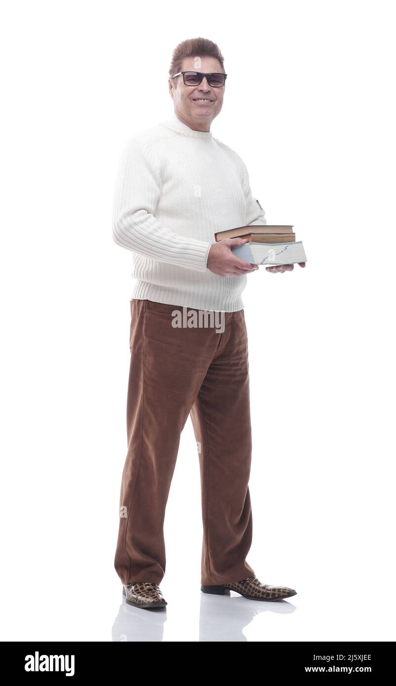 adult man with a stack of documents striding forward Stock Photo - Alamy