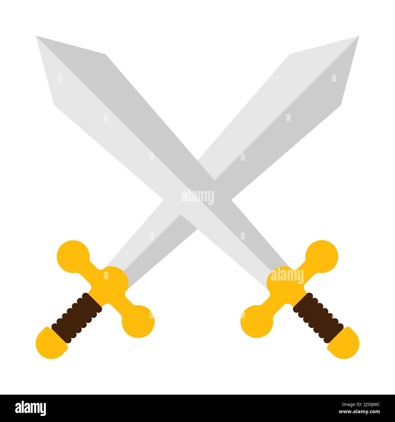 Pair of crossed knight swords. Tournament, the beginning of medieval ...