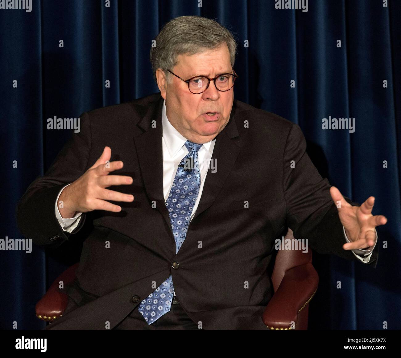Simi Valley, California, USA. 25th Apr, 2022. BILL BARR, former U.S ...