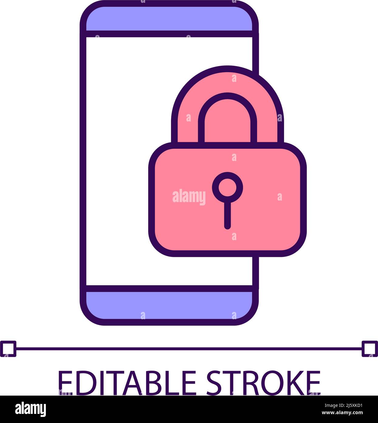 Mobile phone using restriction RGB color icon Stock Vector Image & Art ...