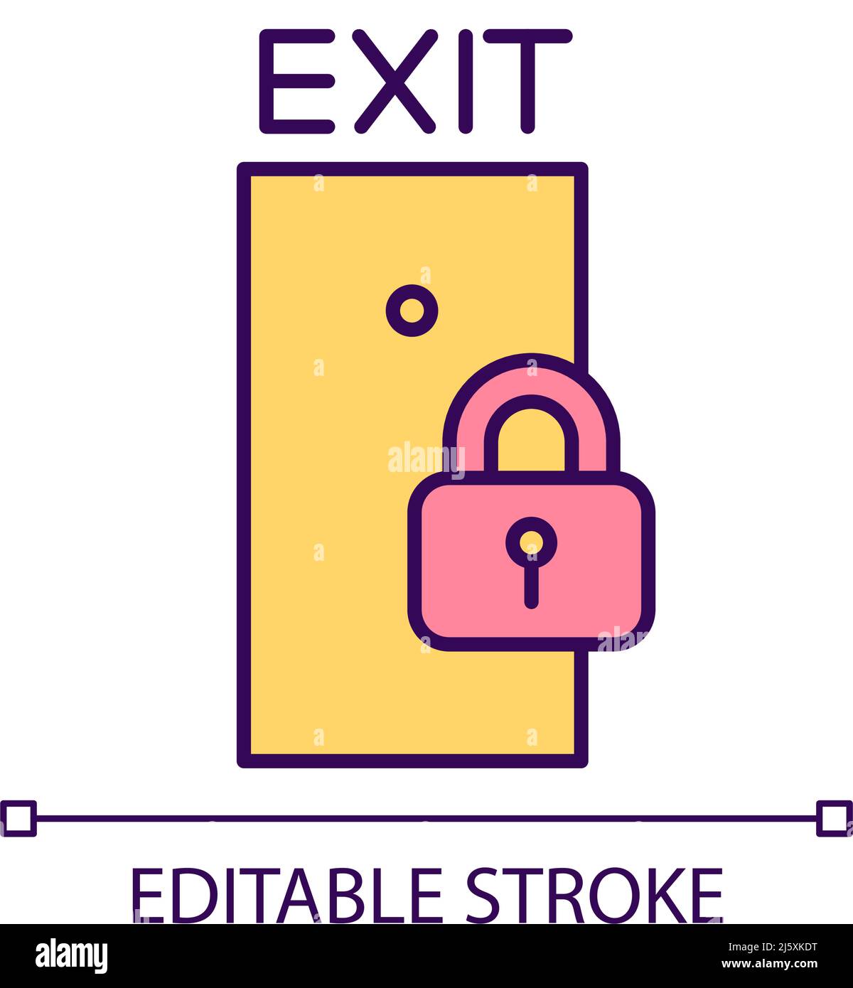 Emergency exit door keep Stock Vector Images - Alamy