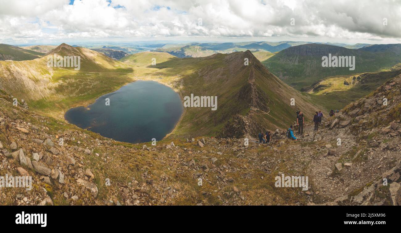 Lake District, England - May 26, 2014: Natural landscape from Helvellyn ...