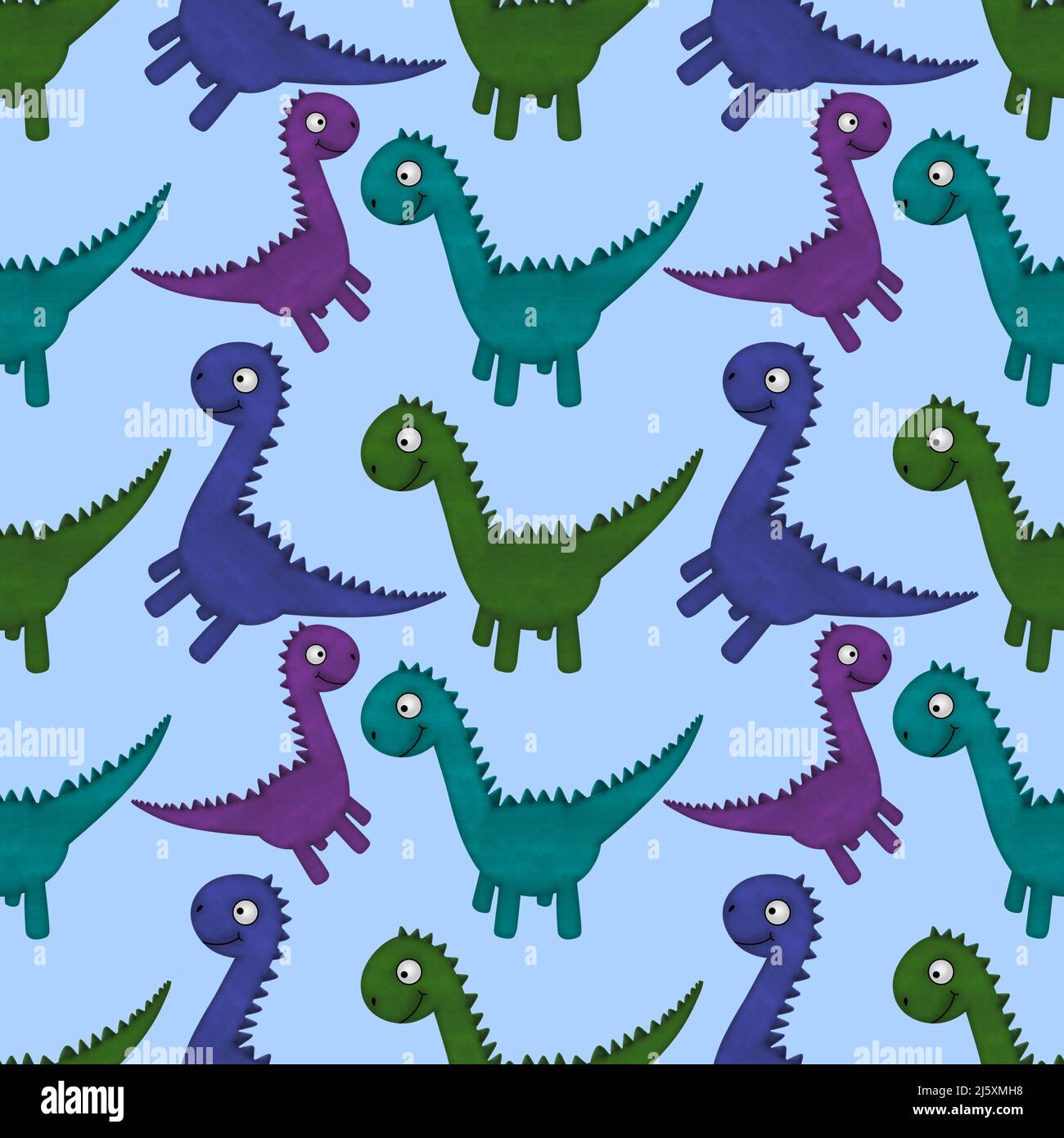 Kids seamless cartoon dinosaur pattern for fabrics and packaging and ...