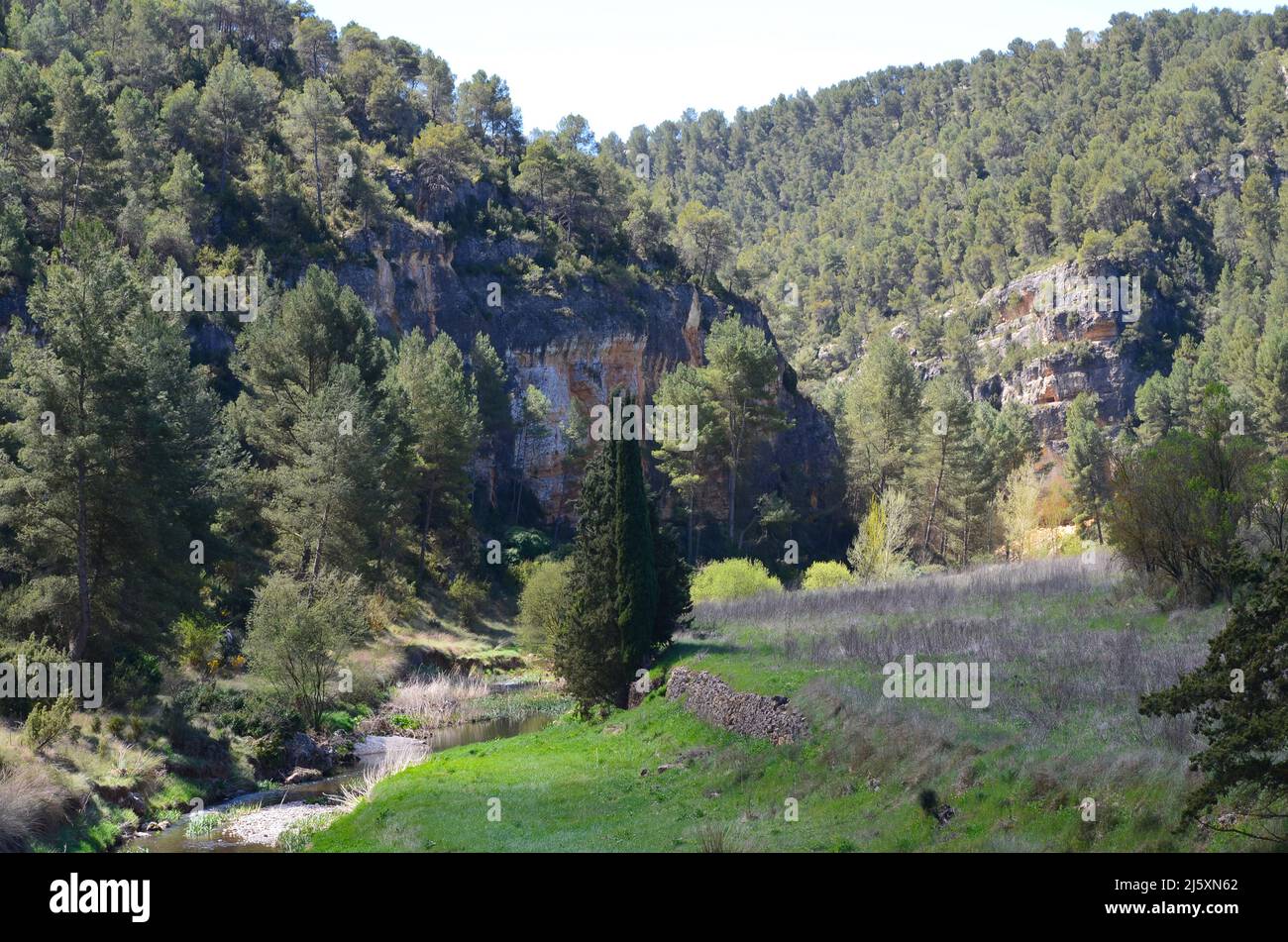 The Magro river canyon in Requena, Valencia region, eastern Spain Stock ...