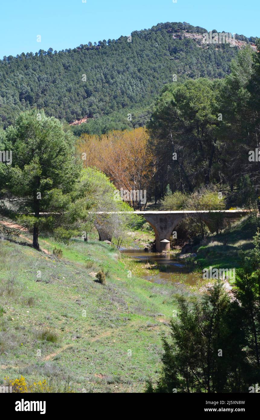 The Magro river canyon in Requena, Valencia region, eastern Spain Stock ...
