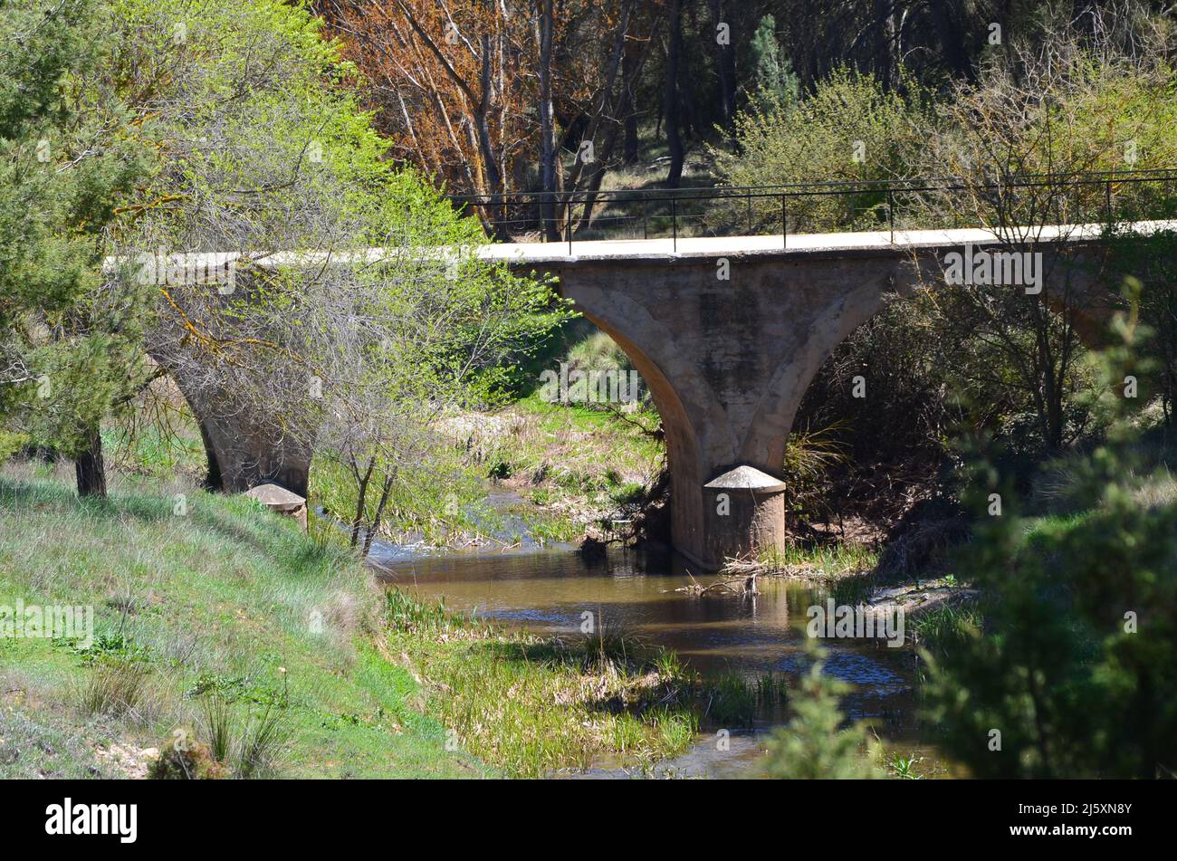 The Magro river canyon in Requena, Valencia region, eastern Spain Stock ...