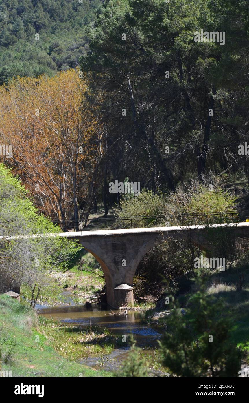 The Magro river canyon in Requena, Valencia region, eastern Spain Stock ...