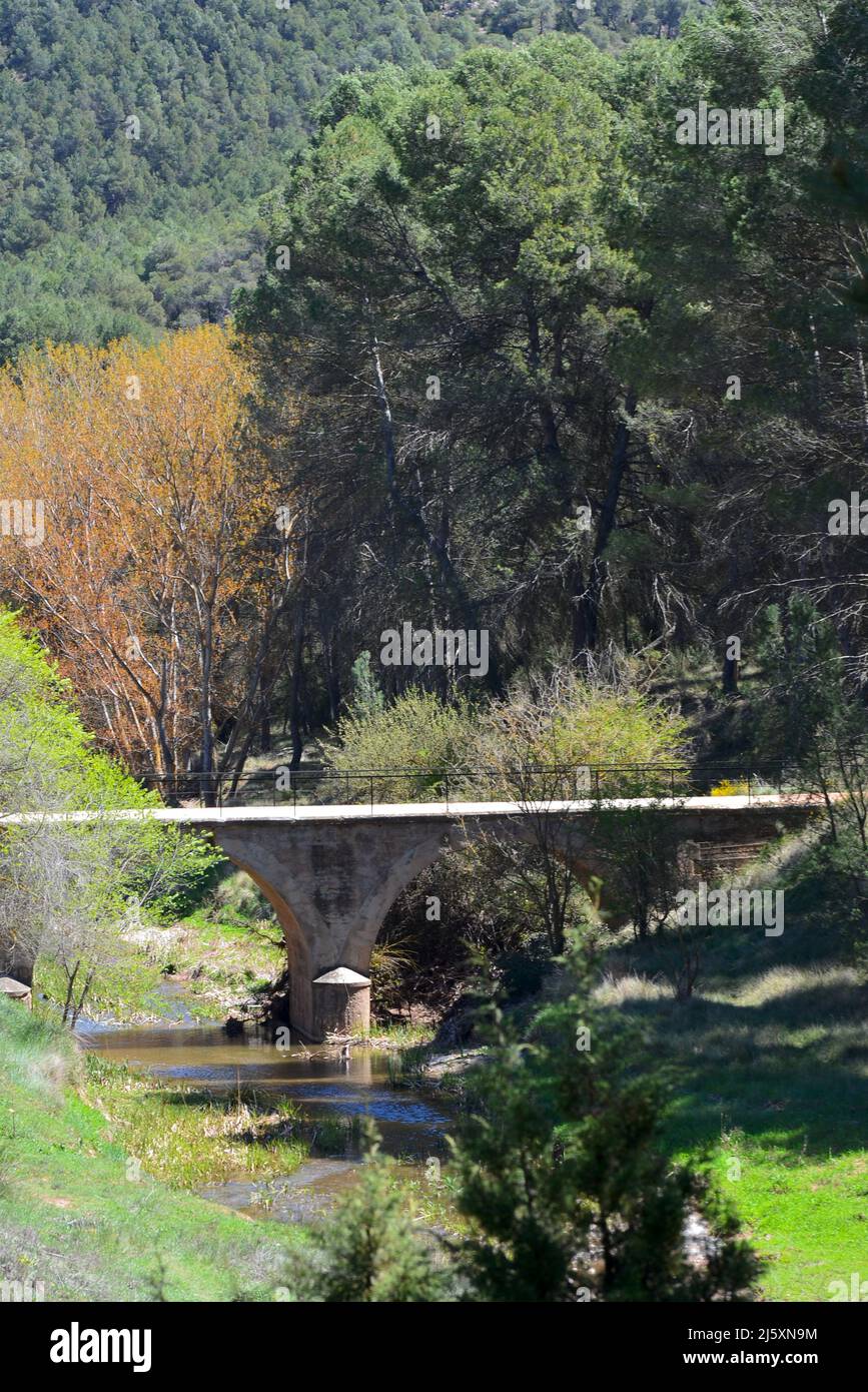 The Magro river canyon in Requena, Valencia region, eastern Spain Stock ...