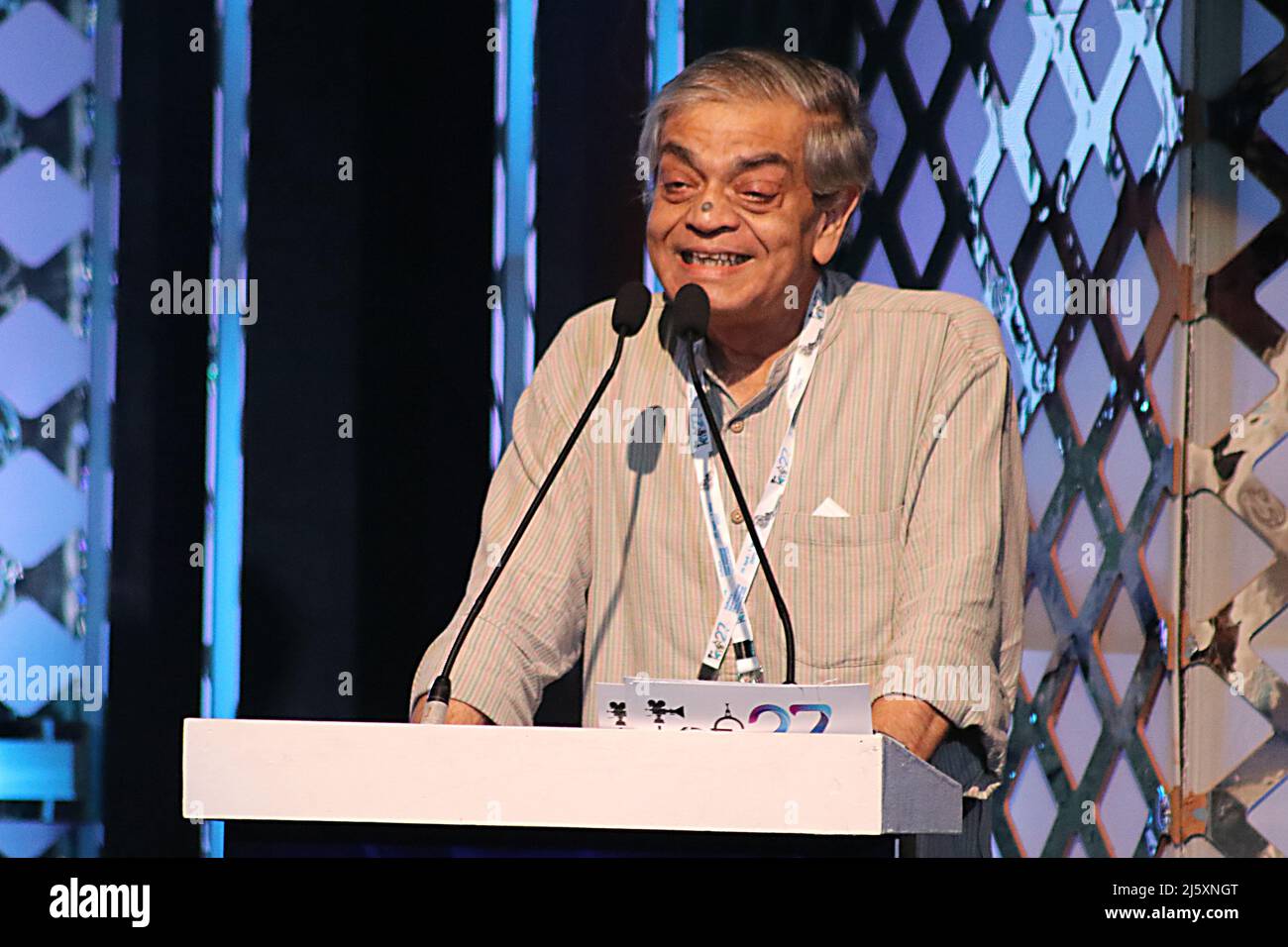 Kolkata, India, April 25, 2022, Indian film director Sandip Ray,He is ...