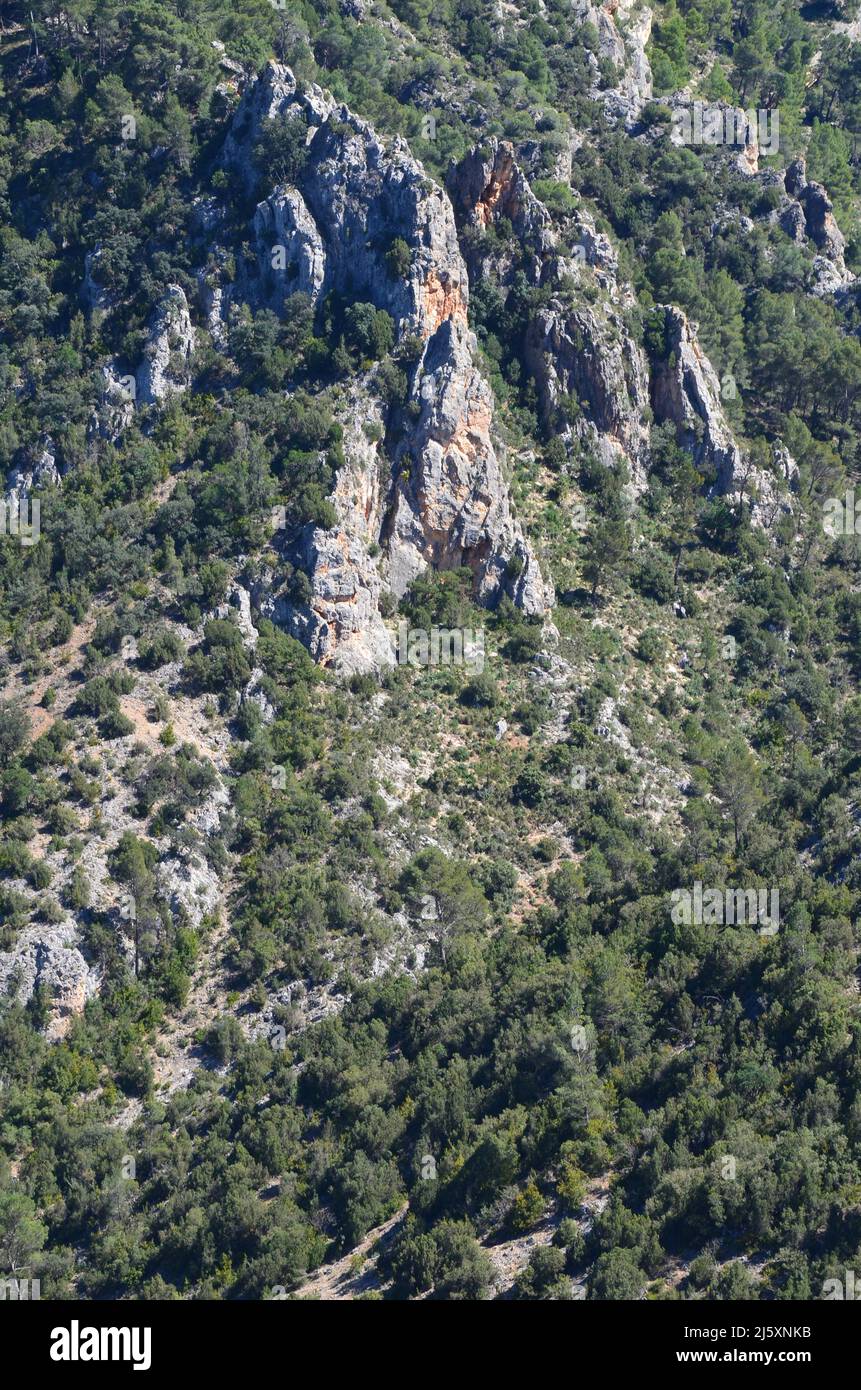 The Magro river canyon in Requena, Valencia region, eastern Spain Stock ...