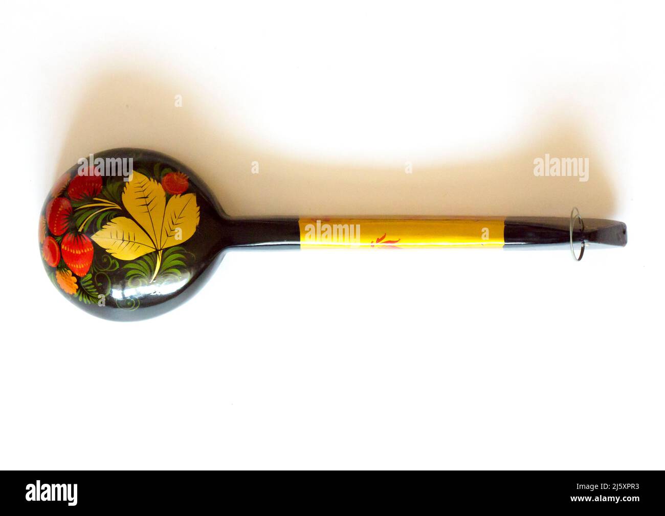 Vintage Khokhloma Russian USSR Hand-painted Wooden Spoon Stock Photo ...