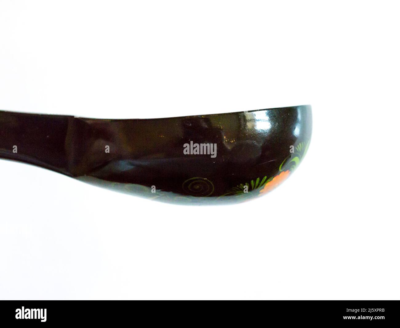 Vintage Khokhloma Russian USSR Hand-painted Wooden Spoon Stock Photo ...