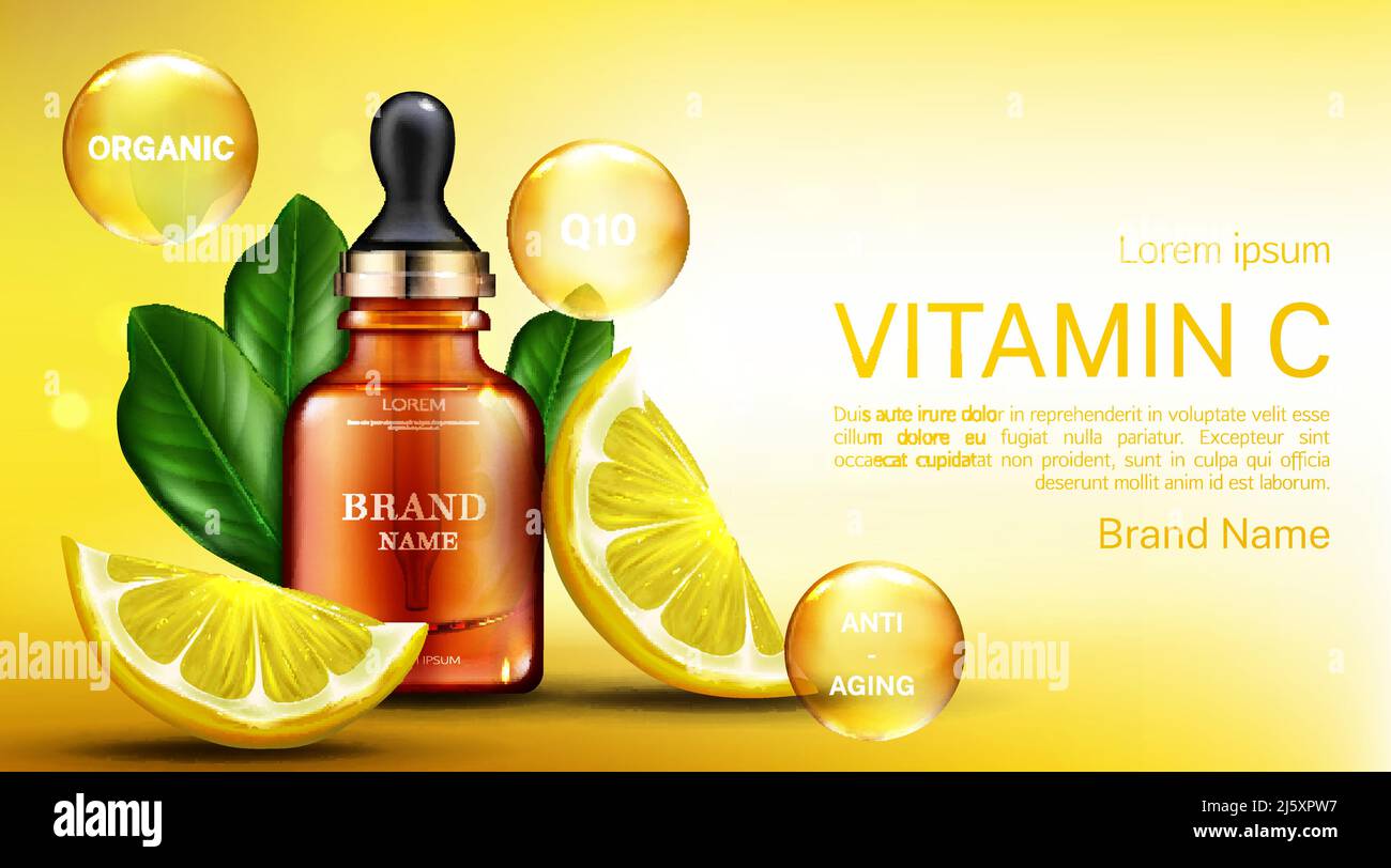 Vitamin ? cosmetics bottle with pipette, organic anti aging serum, q10 ...