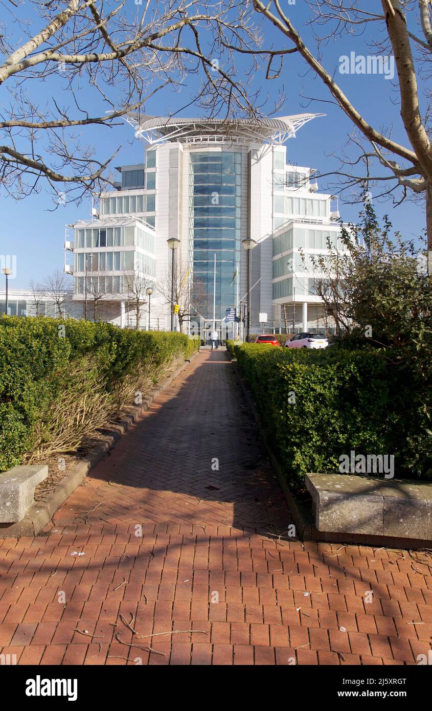 Red brick path leading up to St. David's Hotel and Spa front entrance ...