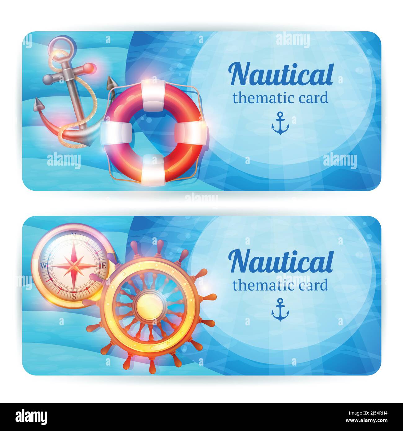 Nautical vintage thematic sailboat marine club members two cards ...