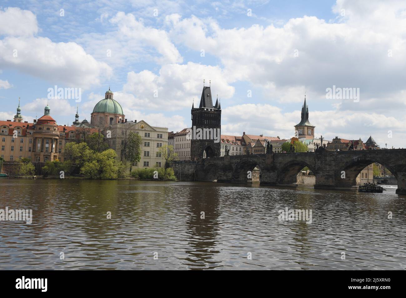 Prague/Czech republic /26 April 2022/Boat ride and sun shine view of ...