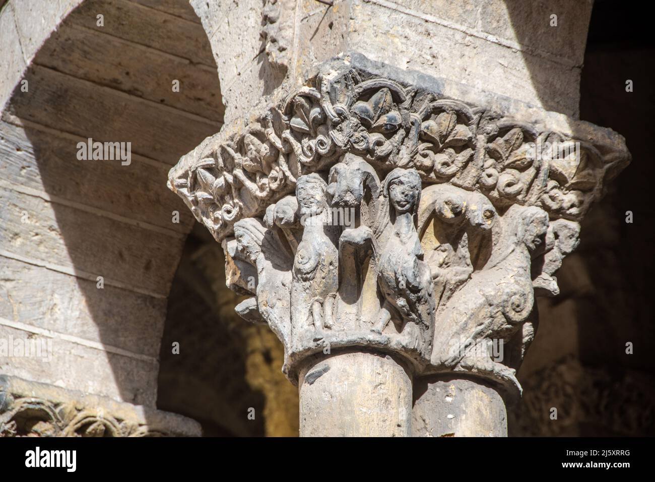 A sculpted stone column Segovia, Spain Stock Photo - Alamy