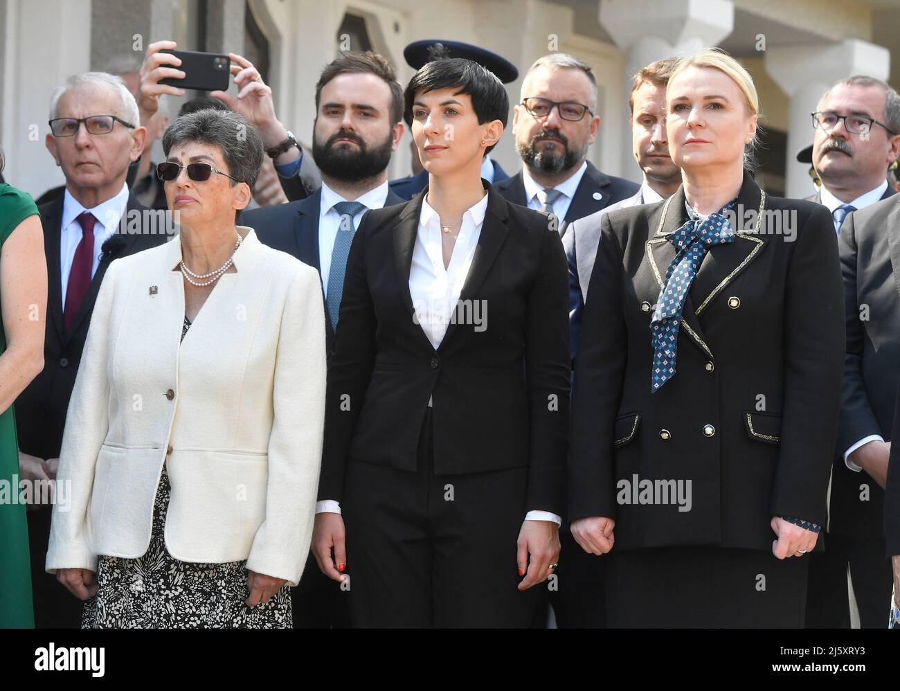 Caslav, Czech Republic. 26th Apr, 2022. L-R General Moravec's ...