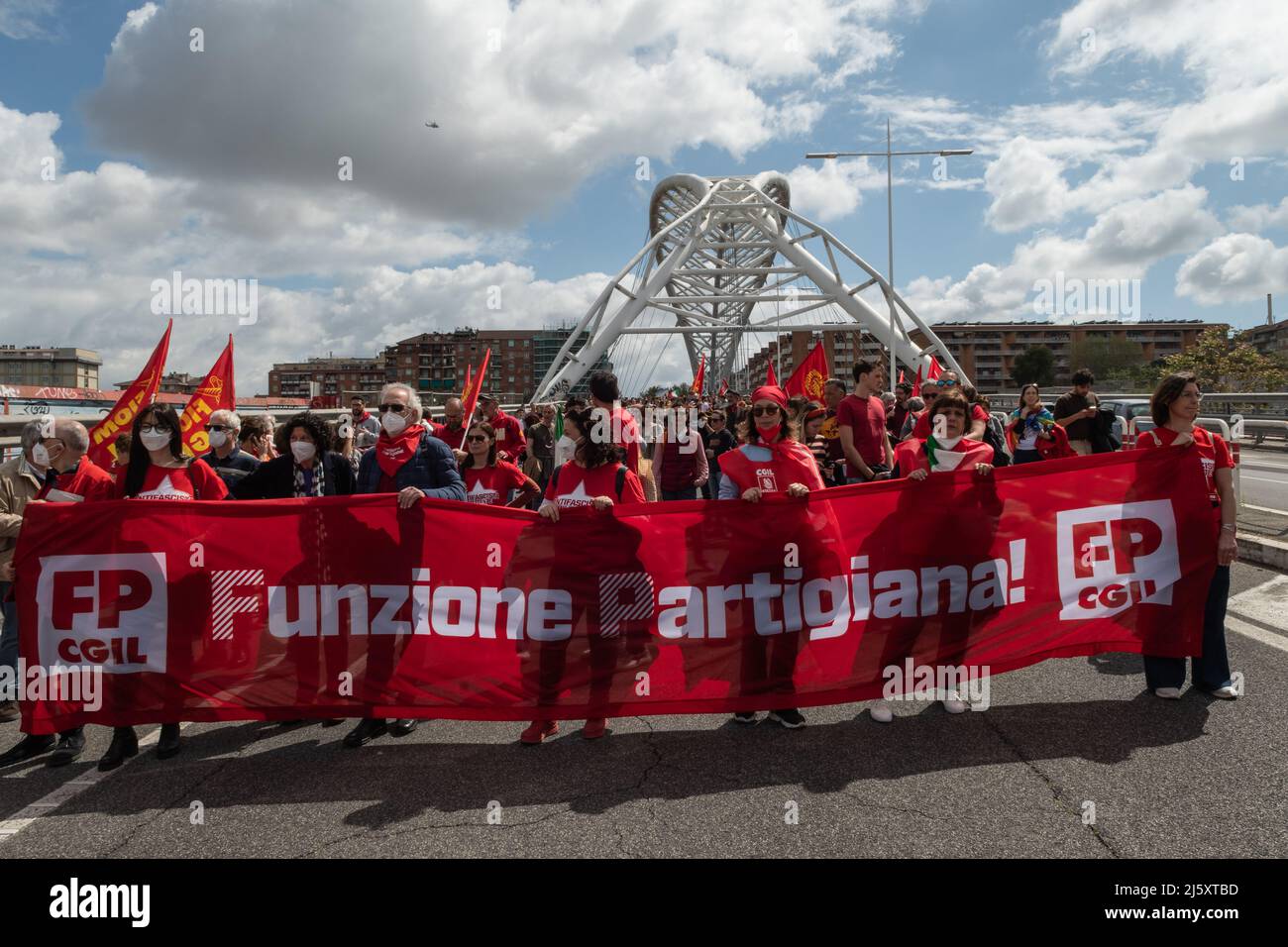 Rome, Italy. 25th Apr, 2022. Thousands of people marched on April 25 ...