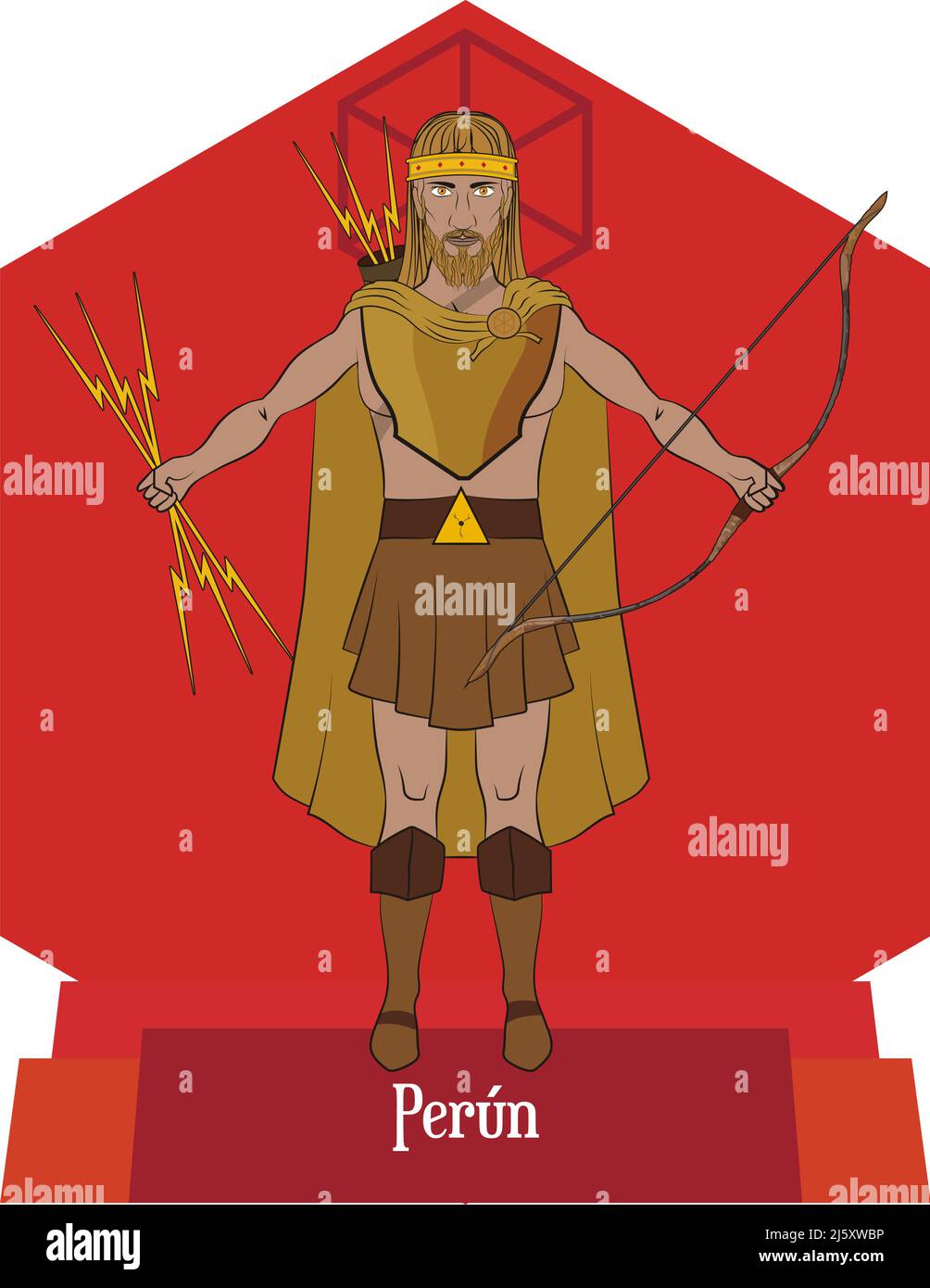 Illustration vector isolated of Slavic mythical gods Stock Vector Image ...