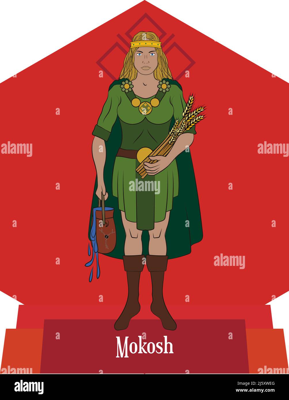 Illustration vector isolated of Slavic mythical gods Stock Vector Image ...