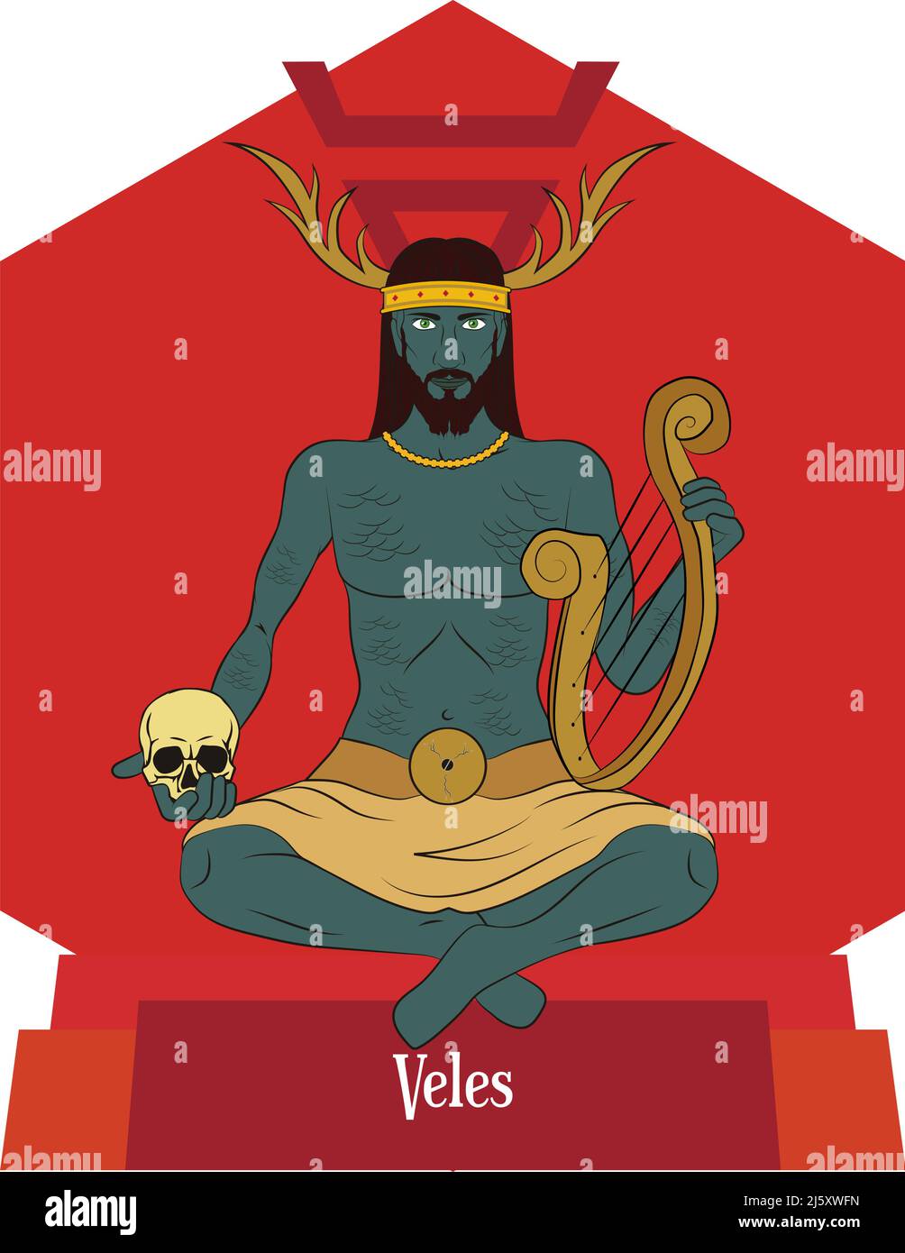 Illustration vector isolated of Slavic mythical gods Stock Vector Image ...