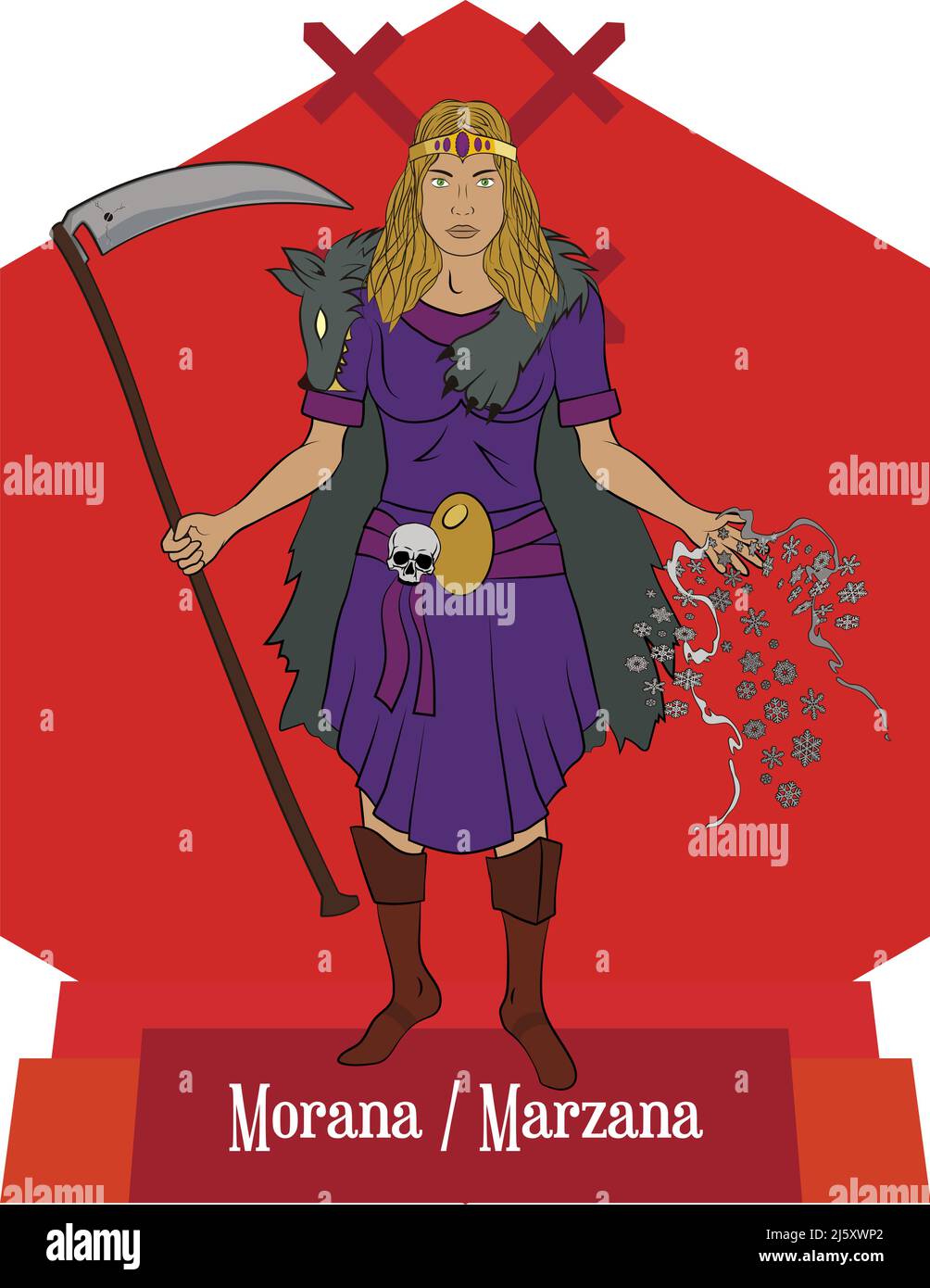 Illustration vector isolated of Slavic mythical gods Stock Vector Image ...